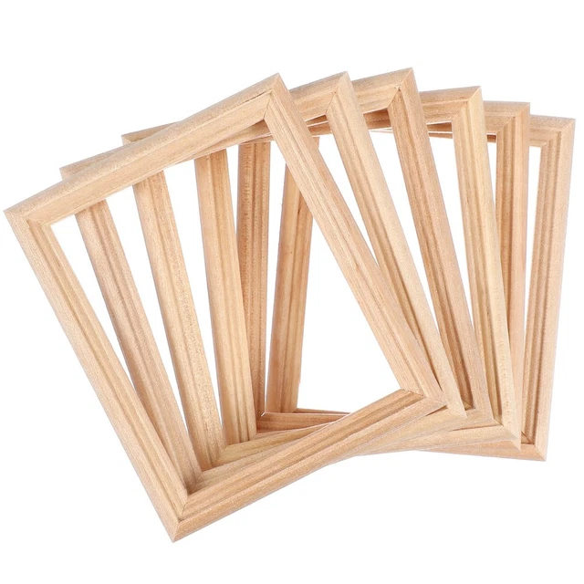 6 PCS DOLL House Wood Photo Frames for Miniature Furniture Decor £9.49 ...