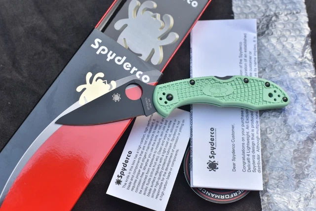 SPYDERCO DELICA® 4 MINT FRN CPM M4 BLACK BLADE EXCLUSIVE £161.75 ...