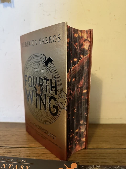 FOURTH WING, REBECCA Yarros, Flammengeküsst, German, Sprayed Edges And ...