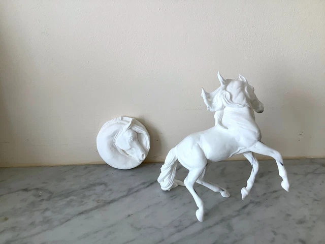 ARTIST RESIN MODEL Horse Zorro & Arabian Medallion Sculpted by Laila ...