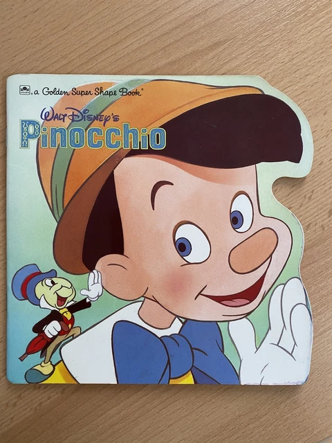 WALT DISNEYS PINOCCHIO - a Golden Super Shake Book Shape Book 1988 ...