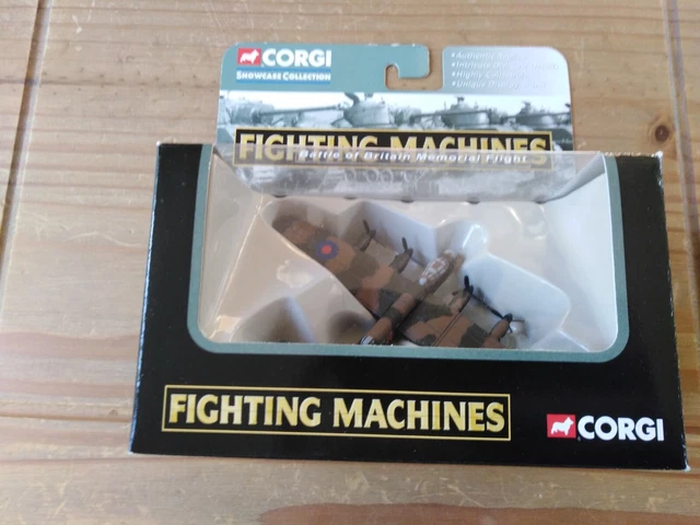 CORGI SHOWCASE FIGHTING Machines Lancaster BBMF CS90276 Box Stand ...
