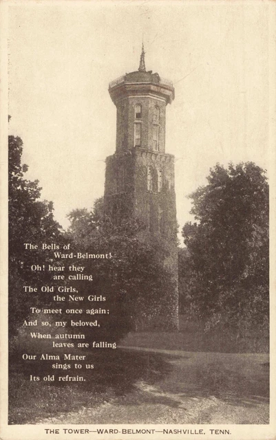 CARTE POSTALE TN Nashville Tennessee-Bell Tower-Ward-Belmont School ...