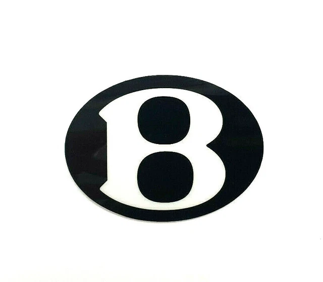 GENUINE BENTLEY BLACK & White "B" Gel Badge - PS112105PA/3W0853679L £49 ...