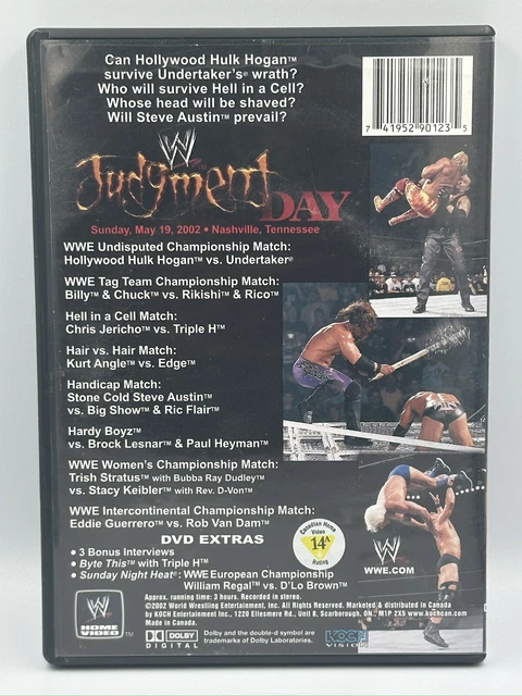 WWE JUDGMENT DAY 2002 DVD Hulk Hogan Undertaker EXTREMELY RARE OOP $125 ...