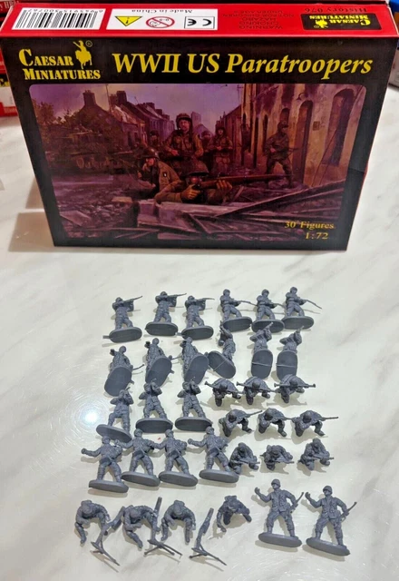 CAESAR MINIATURES H076 WWII US Paratroopers Model Figure Mint Condition ...