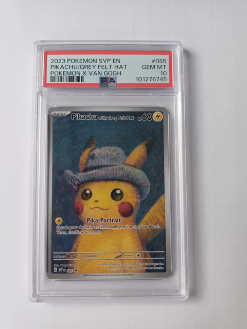 POKÉMON PIKACHU VAN Gogh with Grey Felt Hat PSA 10 Svp085 EUR 81,00 ...