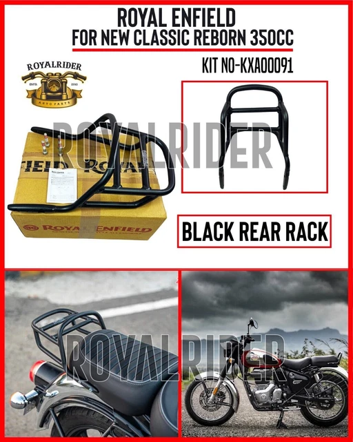 ROYAL ENFIELD BLACK Rear Rack for New Classic Reborn £76.37 - PicClick UK