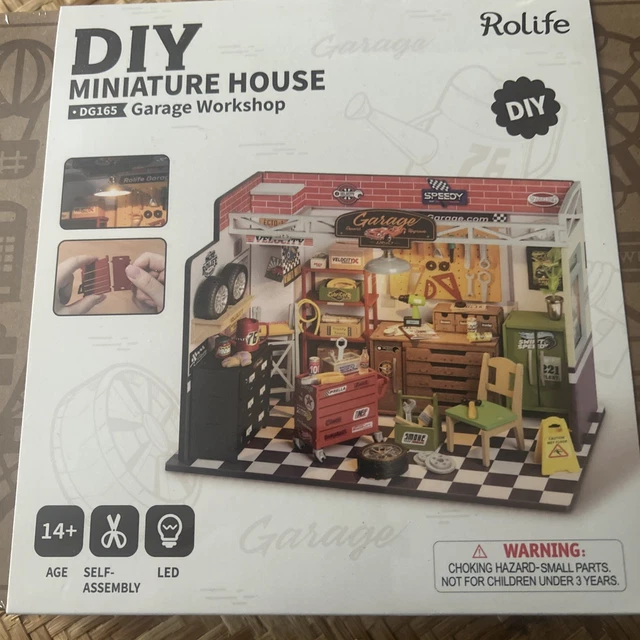 ROLIFE GARAGE WORKSHOP DIY Miniature House Kit DG165 3D Puzzle-New ...