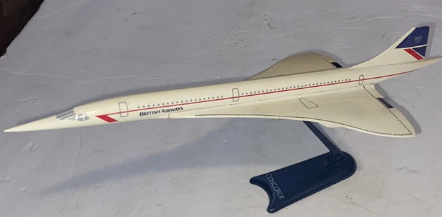 RARE VINTAGE BRITISH Airways Concorde Jet Plane Display 9” EUR 60,54 ...