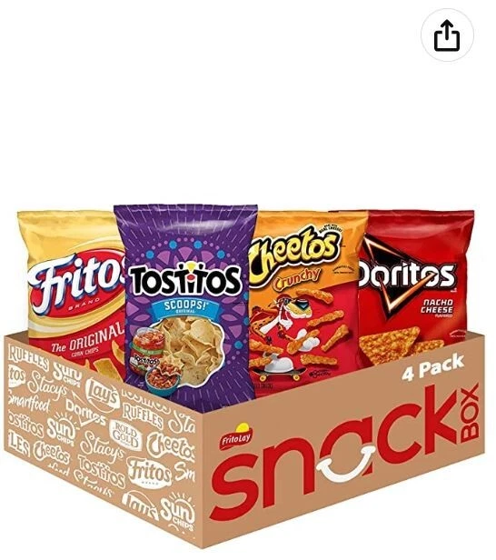 FRITO-LAY DORITOS, CHEETOS, Tostitos, Fritos Variety Pack, 4 Count $44. ...