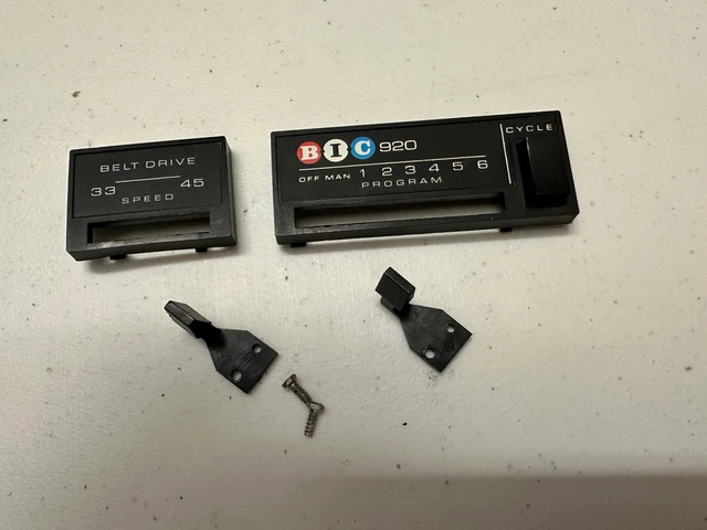 BIC 920 TURNTABLE Program & Speed Bezels And Levers $9.95 - PicClick
