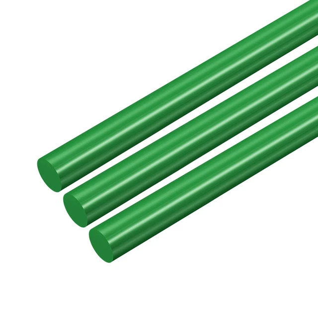 PLASTIC ROUND ROD,8MM Dia 50cm Green Engineering Plastic Round Bar 3pcs ...