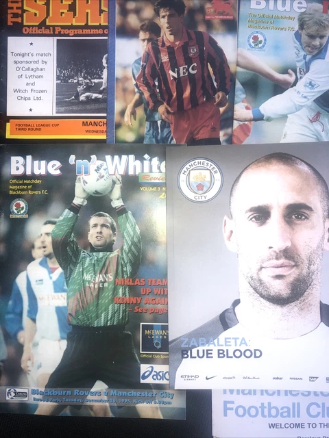 COLLECTION OF MANCHESTER City away football programmes £1.50 - PicClick UK