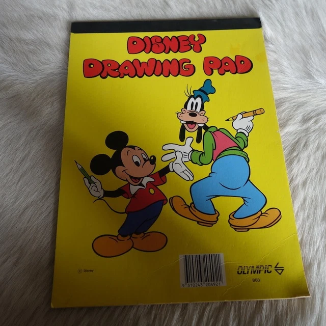VINTAGE MICKEY MOUSE Drawing Pad Vintage Goofy Book Vintage Disney Book ...
