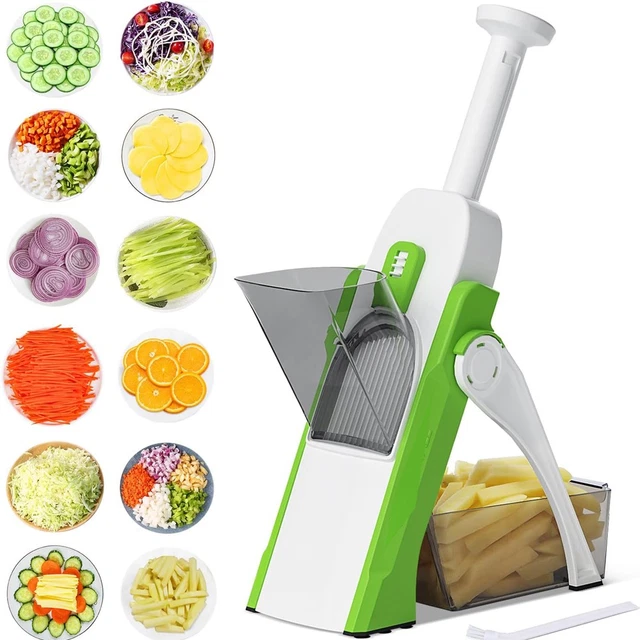 SAFE MANDOLINE VEGETABLE Slicer Adjustable Vegetable Chopper Mandolin ...