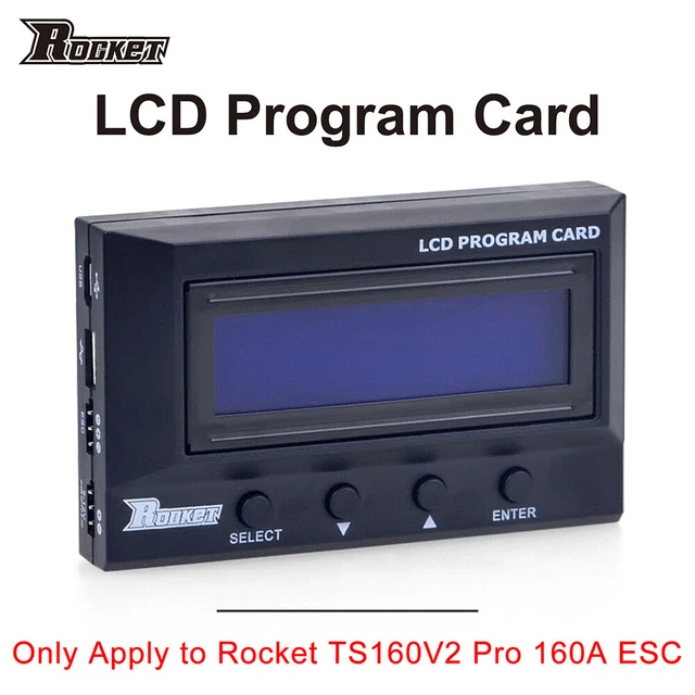 LCD PROGRAMMING CARD for Rocket TS160 V2 160A ESC XeRun V10 V4S V5R V4R ...