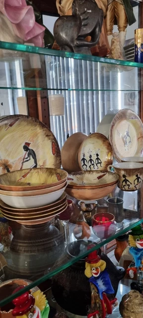 VINTAGE HAND PAINTED Australian Aboriginal Designs Dinner Set $1,000.00 ...
