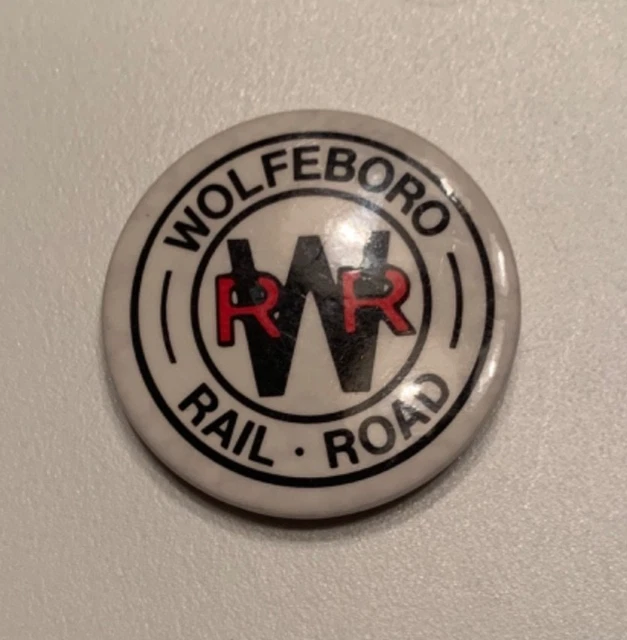 WOLFEBORO NH RAILROAD Pin Back Button Train Rail Transit $12.43 ...