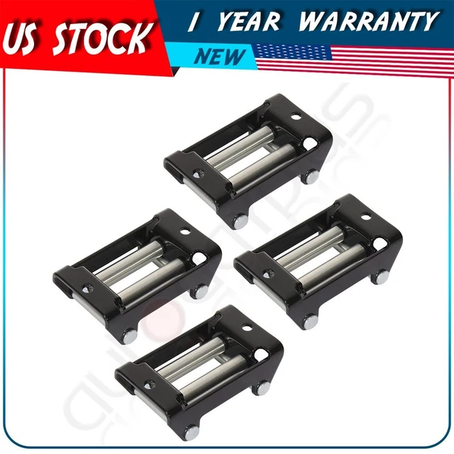 UNIVERSAL ATV ROLLER Fairlead Guide Recovery Winch Steel Cable Bolt ...