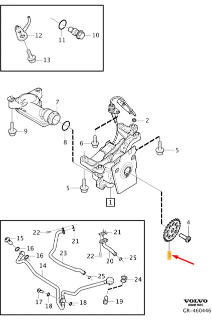 NEW VOLVO XC90 Mk2 Oil Pump Chain Gear 31272512 Genuine £39.80 ...