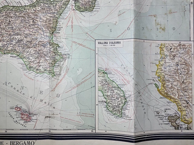 CARTINA ITALIA ALBANIA Annessione Di Valona Regio Esercito Savoia ...