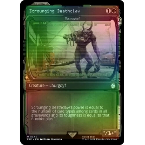 FOIL SCROUNGING DEATHCLAW (TARMOGOYF) (SHOWCASE) Universes Beyond ...