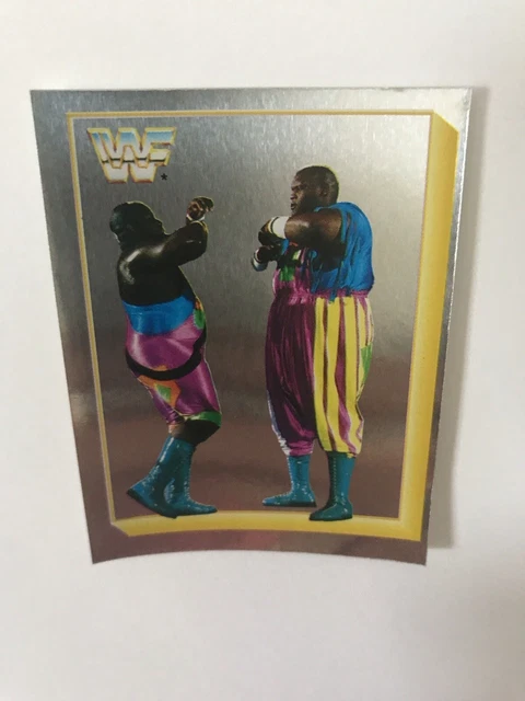 WWF WRESTLING MEN ON MISSION Folie Merlin Aufkleber WWE 93 Hasbro Figur ...