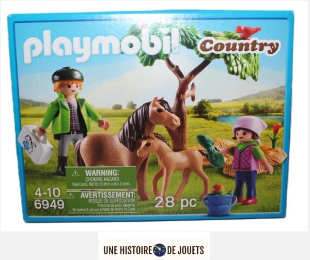 PLAYMOBIL COUNTRY 6949 vétérinaire avec enfant et poneys - Neuf EUR 9 ...