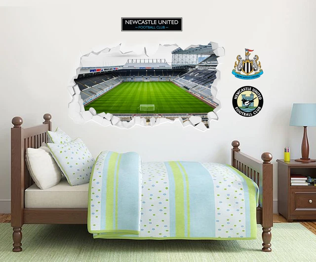NEWCASTLE UNITED FOOTBALL Club Stadium Broken Wall Sticker & Decal Set ...