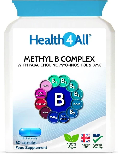 METHYL B COMPLEX 60 Capsules (V) (Not Tablets) with Methylcobalamin ...