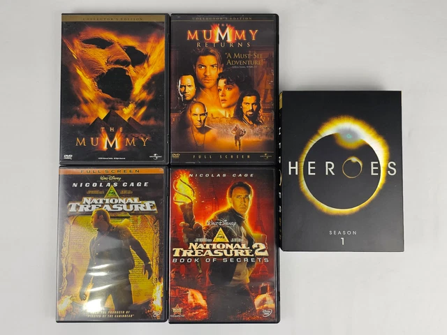 LOT OF 4 DVDs Heroes S1, The Mummy, The Mummy Returns, National ...