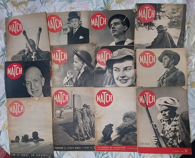 LOT DE 12 Magazines Paris Match Années 1939/1940. EUR 15,00 - PicClick FR
