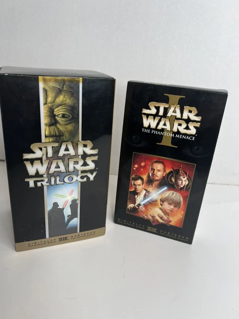 STSR WARS TRILOGY thx vhs, + phantom menace, sealed trading cards, VGC ...