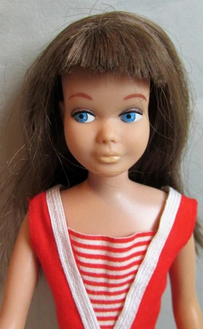 VINTAGE BARBIE LITTLE Sister Skipper Brunette Straight Leg Doll # 0950 ...