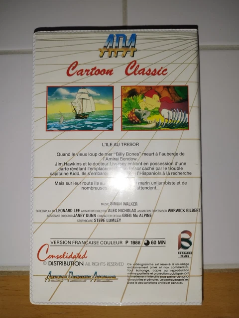 VHS L'ILE AU tresor APA Cartoon Classic cassette k7 1988 EUR 24,00 ...