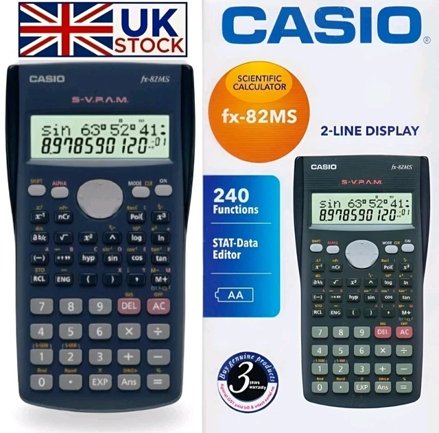 CASIO FX82MS ADVANCED Scientific Calculator for A-Level & Gcse's -2 ...
