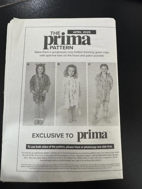 PRIMA SEWING PATTERN for women - COSY BELTED DRESSING GOWN ROBE FOR ...