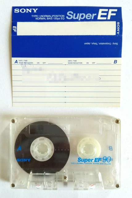 MC SONY SUPER Ef 90 Ef90 Musicassetta Vintage Compact Cassette Tape ...