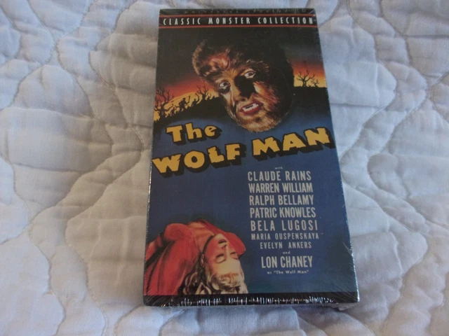 THE WOLF MAN Vhs New Watermarks Universal Classic Monster Collection ...