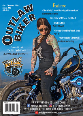 OUTLAW BIKER MAGAZINE Issue 233 - COVER MODEL BETHANY MOORE! £9.16 ...