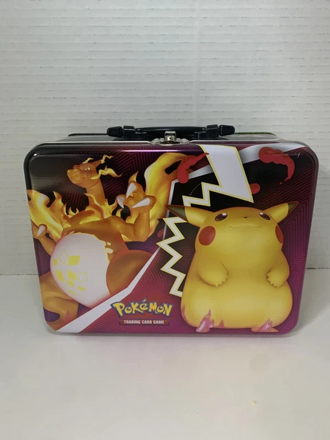 POKEMON TRADING CARD Game Tin Lunch Box Pikachu Charizard - Like New ...