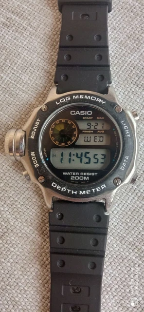 VINTAGE CASIO DEP-510 Depth Meter Air Diver Module 982 / 1994 Japan ...