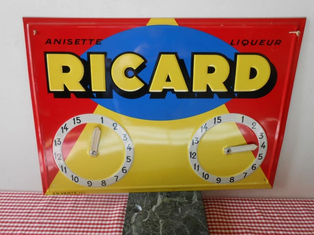 BELLE PLAQUE ANCIENNE Ricard Compteur Jeu De Petanque EUR 151,00 ...