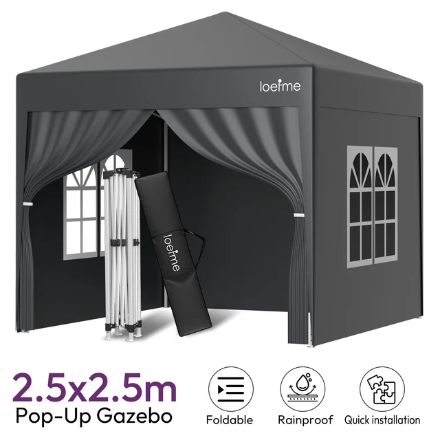2.5X2.5M HEAVY DUTY Pop up Gazebo Marquee Oxford Camping Tent Canopy ...