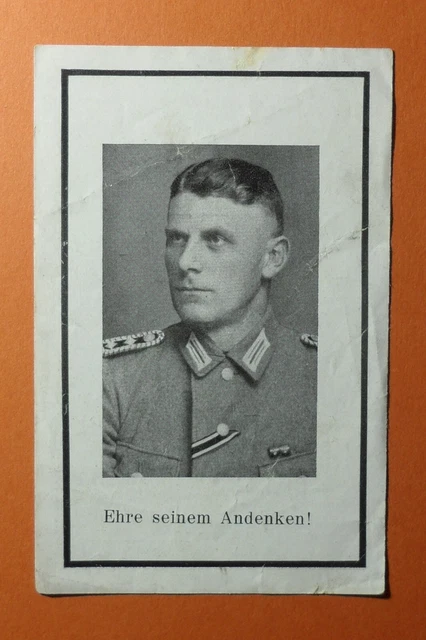 WW2 GERMAN DEATH Card Sterbebild Schutzpolizei Police Sergeant Dec 1944 ...