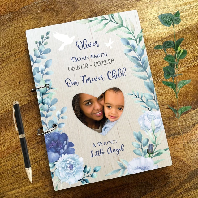 CHILD BABY MEMORIAL Photo Sympathy Loving Memory Funeral Condolence ...