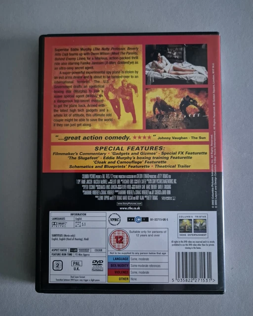 I-SPY (DVD) EDDIE Murphy, Owen Wilson, Famke Janssen. Region 2 £1.50 - PicClick UK