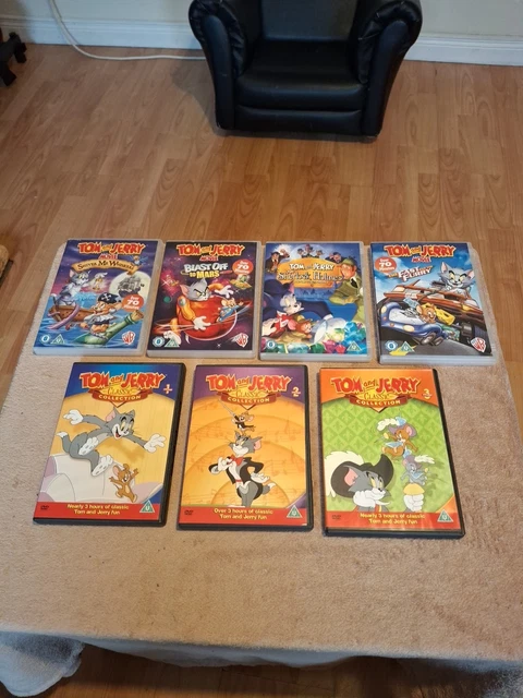 TOM AND JERRY DVD Bundle Kids Classic Collection x 7 Dvds VGC Over 13 ...