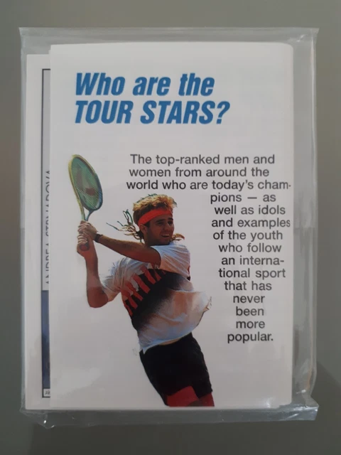 1993 NETPRO PACK 10 Tennis Cards ATP WTA Andre Agassi, Steffi Graf ...
